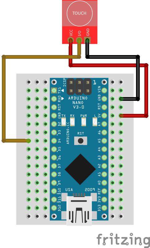 Using Touch Sensor With Arduino Hibit