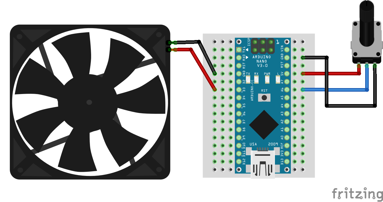 Controlling Fan Speed With Arduino Using A Potentiometer Hibit